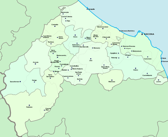 Mappa Provincial Di Ancona Stato Della Chiesa :: Antonio Sciarretta's